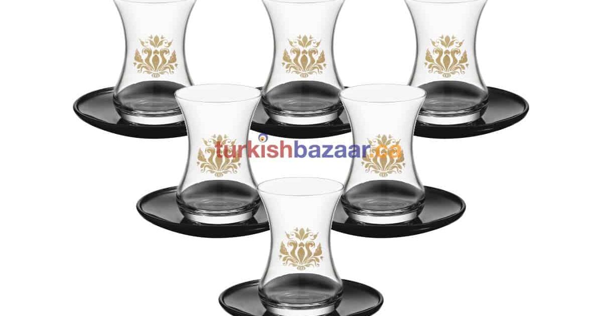 Turkish Tea Glass Damask by Lav | Cay Bardagi Seti