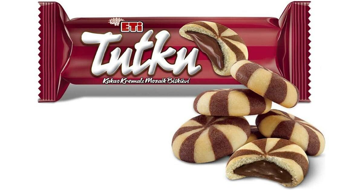 Eti Tutku Mosaic Biscuit Mozaik Kremali Biskuvi 100g Turkish