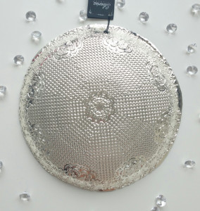 Turkish Silverina Handmade Glass Decorated Bowl with 99% Pure Silver ...