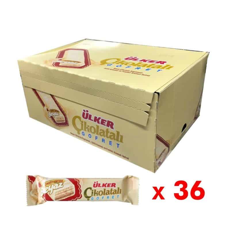 Ulker Beyaz Cikolatali Gofret - White Chocolate Wafers | 35g